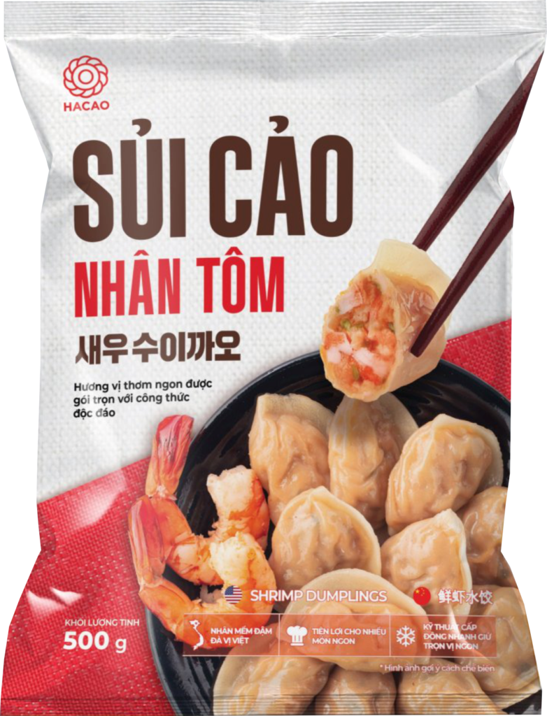 Sủi Cảo Nhân Tôm 500Gr - Hacao - ngochanfoods.com